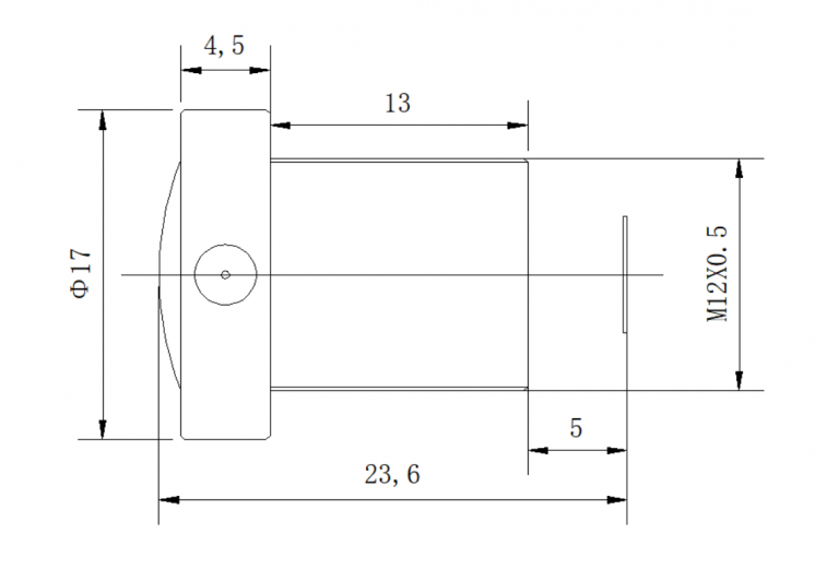 HD CCTV Wide Angle M12 S-mount board lens 2.3mm - TowinLens