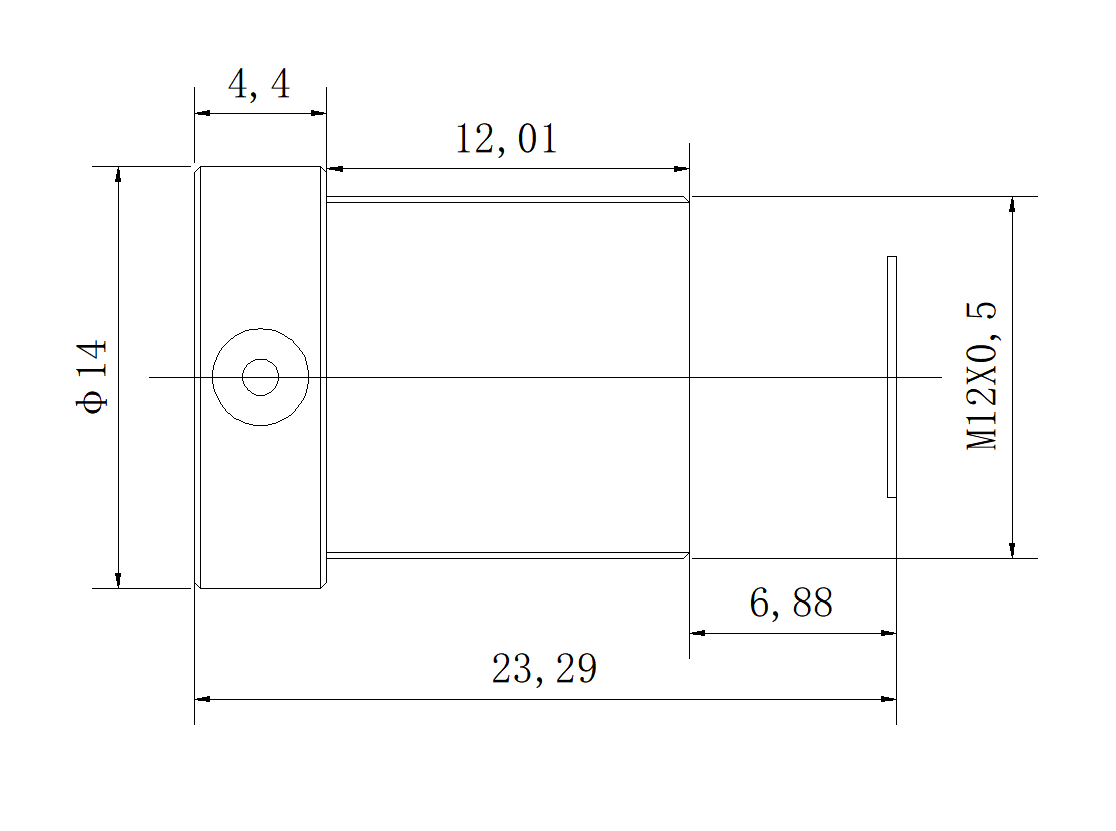 M12 S-mount 8mm HD CCTV board lens for 1/3" AR0330- TowinLens