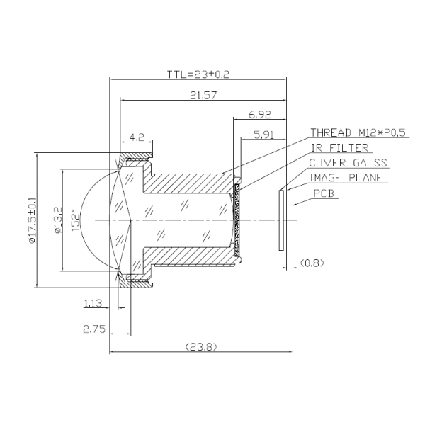 Wide-angle 16 Megapixel CCTV HD Lens - Towin
